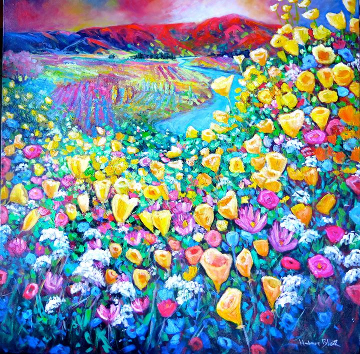 California Poppies & Wildflowers - Helen Blair - Paintings & Prints ...