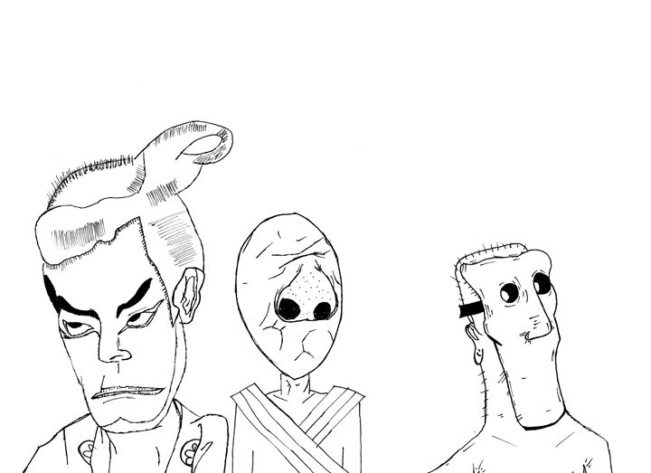 Three Men - Untouched - Drawings & Illustration, People & Figures, Male ...