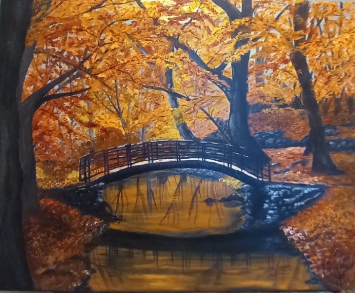 A Bridge in the Woods - Tracy Webber's Art - Paintings & Prints ...