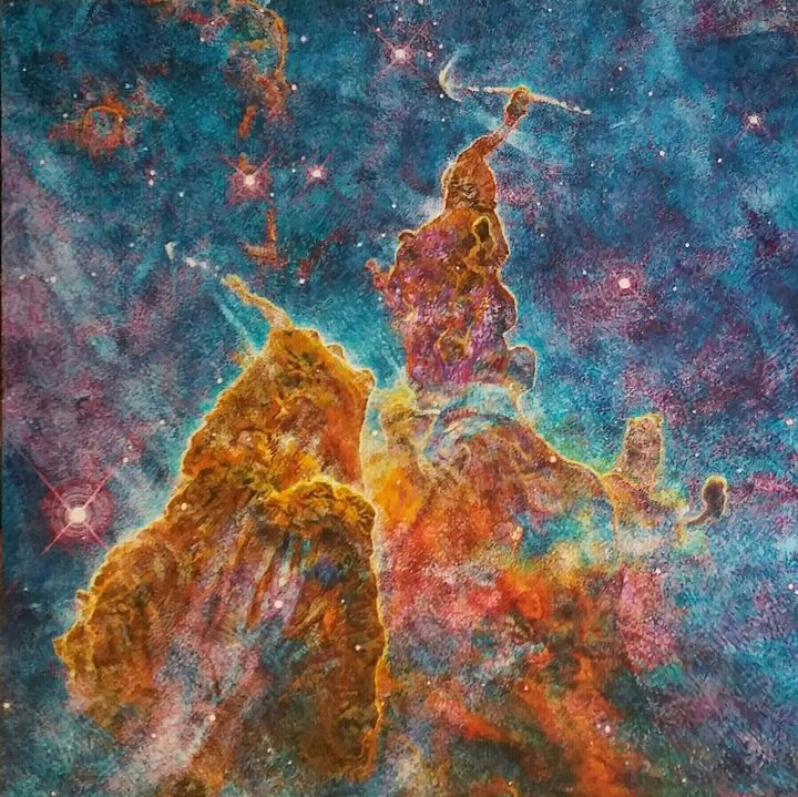 Misty Mountain Nebula - Forrest Miller Paintings - Paintings & Prints ...