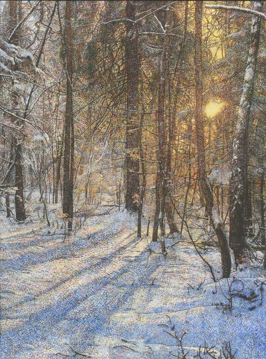 Michigan Winter - Forrest Miller Paintings - Paintings & Prints ...
