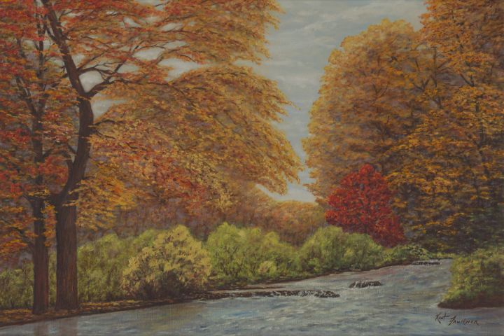 River in Fall - Kent Faulkner Art - Paintings & Prints, Landscapes ...