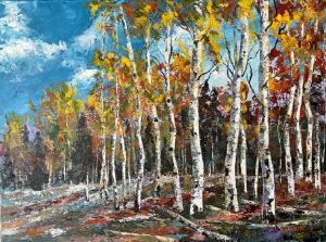 Oil Painting Aspen Fall - YAK Paintings - Paintings & Prints ...
