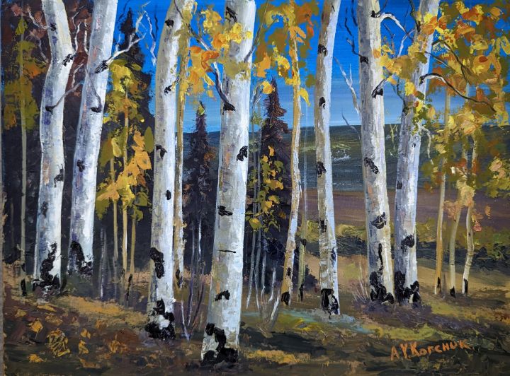 Colorado Evening Aspen Fall - YAK Paintings - Paintings & Prints ...