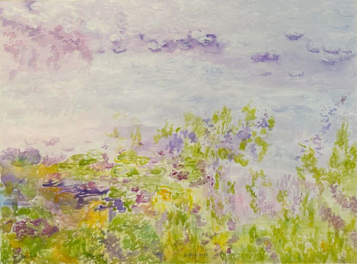 Waterlilies in early spring 2 - Florence Zhou 's Fine Art - Paintings ...