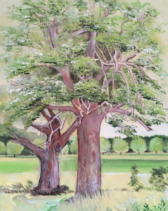 Broken branches show the scars - Sally Anne Wake Jones - Paintings ...