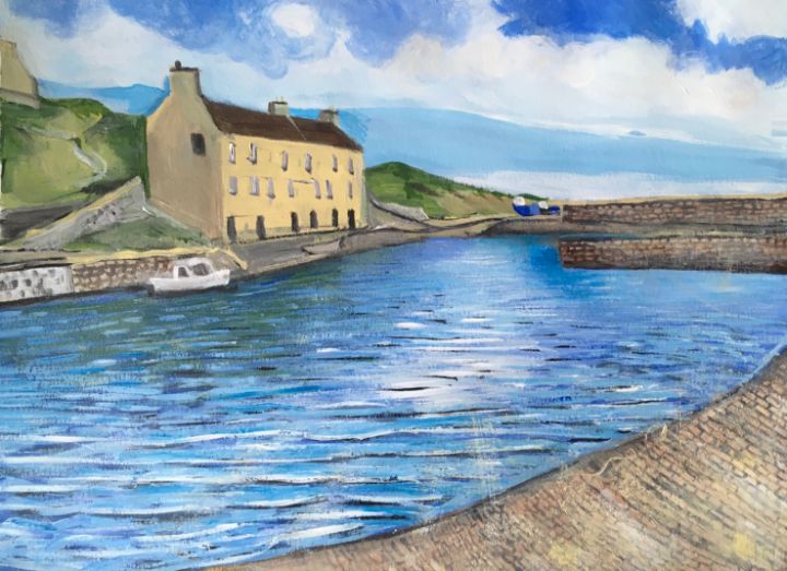 Kess Harbour - Sally Anne Wake Jones - Paintings & Prints, Landscapes ...