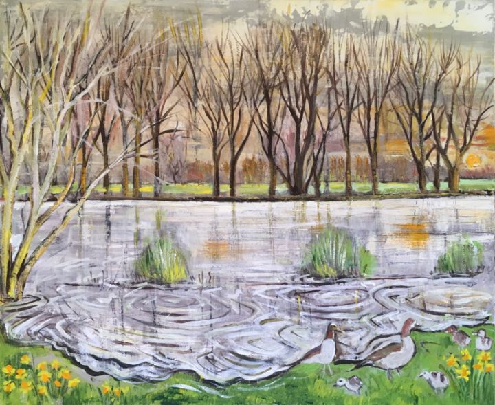 And wherever the river goes. - Sally Anne Wake Jones - Paintings ...