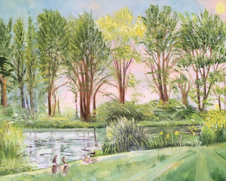 Down by the quiet river - Sally Anne Wake Jones - Paintings & Prints ...