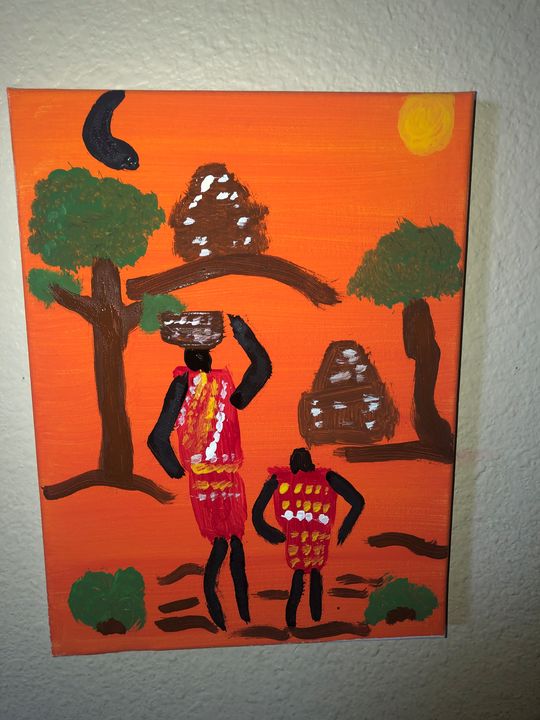African Village - High I’m Darrin - Paintings & Prints, Abstract, Color ...