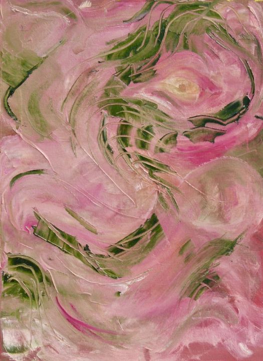 Aleph in Pink - Maya Batash - Paintings & Prints, Abstract, Other ...