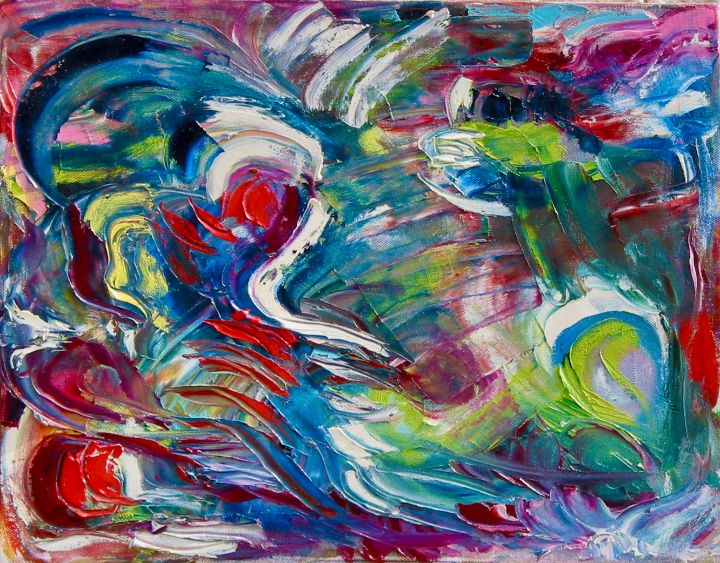 The Person in the Aleph - Maya Batash - Paintings & Prints, Abstract ...