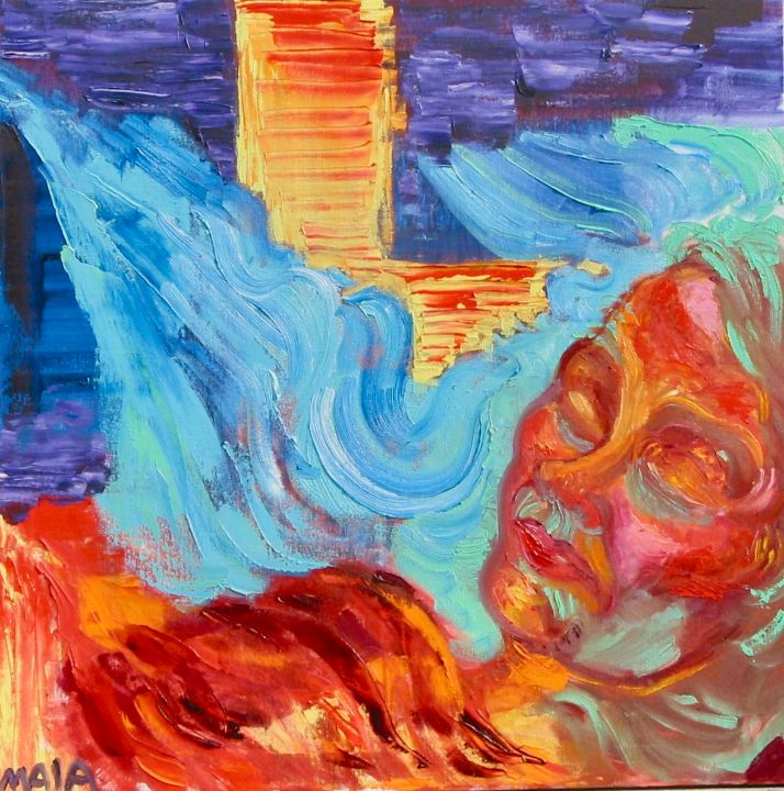 The Soothing Breeze - Maya Batash - Paintings & Prints, Abstract ...