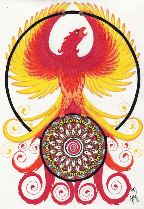 The Phoenix - Joy Gillard - Drawings & Illustration, Fantasy ...