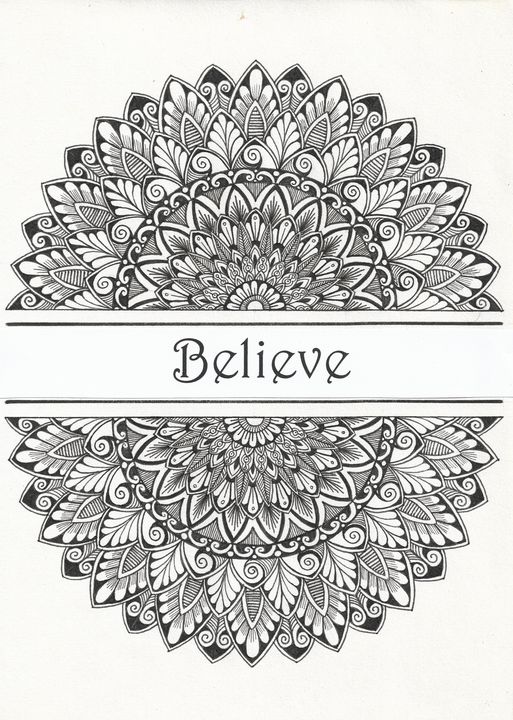 Black and White Believe - Joy Gillard - Drawings & Illustration, Ethnic ...