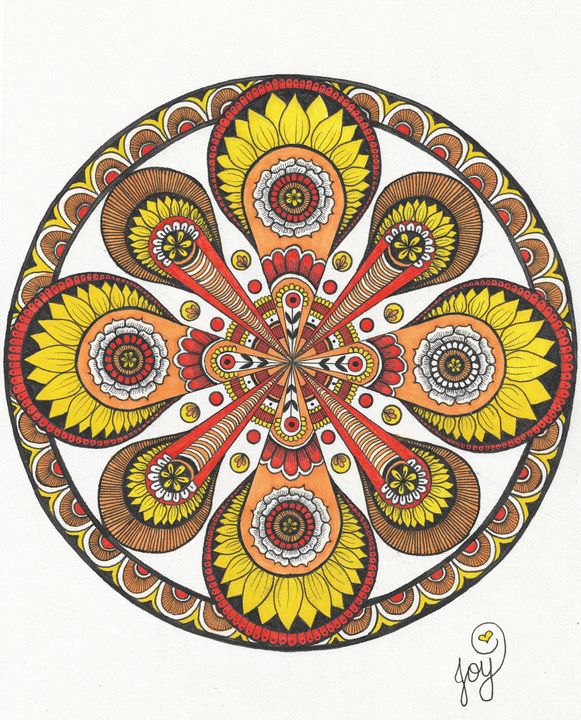 Autumn Flowers - Joy Gillard - Drawings & Illustration, Ethnic ...