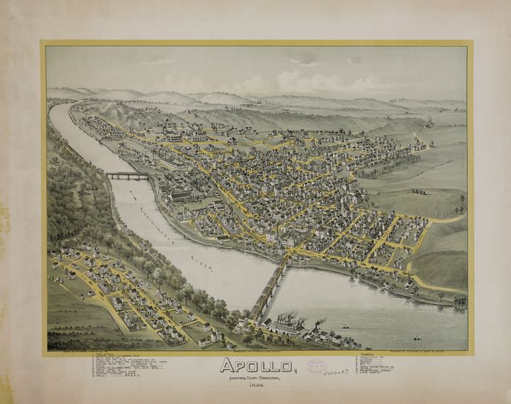 Apollo, Pennsylvania (1896) - Yvonne - Drawings & Illustration, Places ...