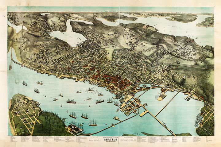 Seattle, Washington (1891) - Yvonne - Drawings & Illustration, Places ...