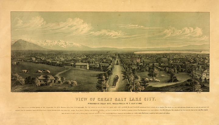 Salt Lake City, Utah (1867) - Yvonne - Drawings & Illustration, Places ...