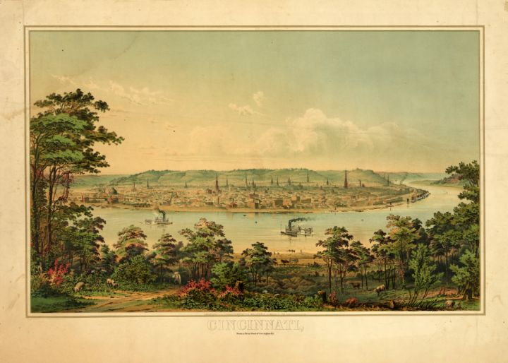 Cincinnati Ohio (circa 1880) - Yvonne - Drawings & Illustration ...
