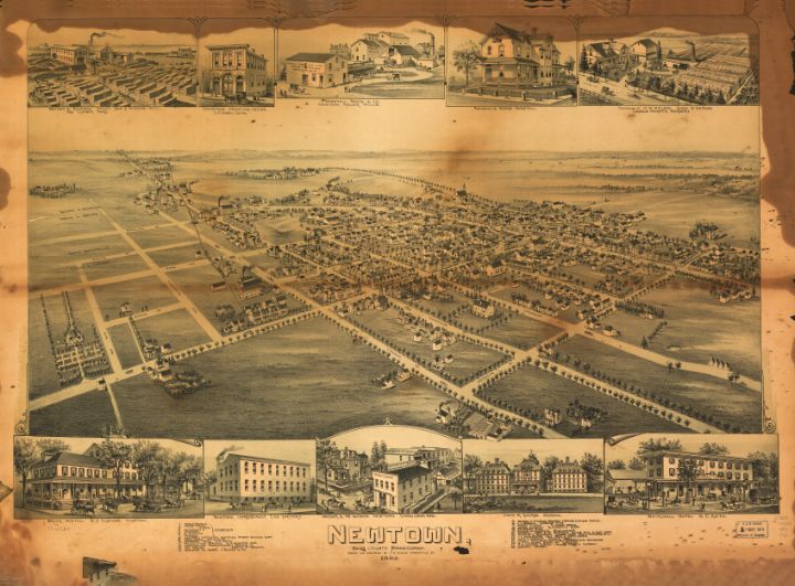 Newtown, Pennsylvania (1893) - Yvonne - Drawings & Illustration, Places ...