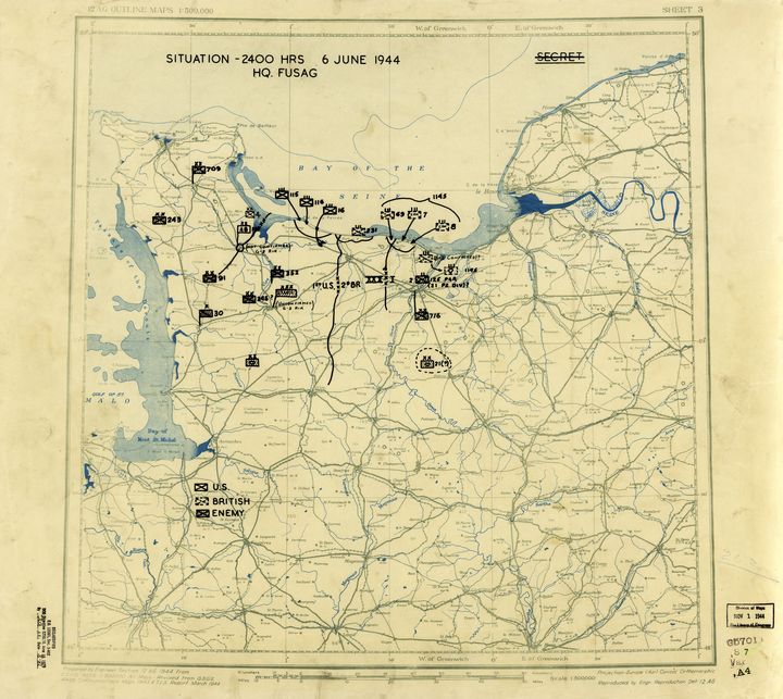 June 6 1944 D-Day World War II Map - Yvonne - Drawings & Illustration ...