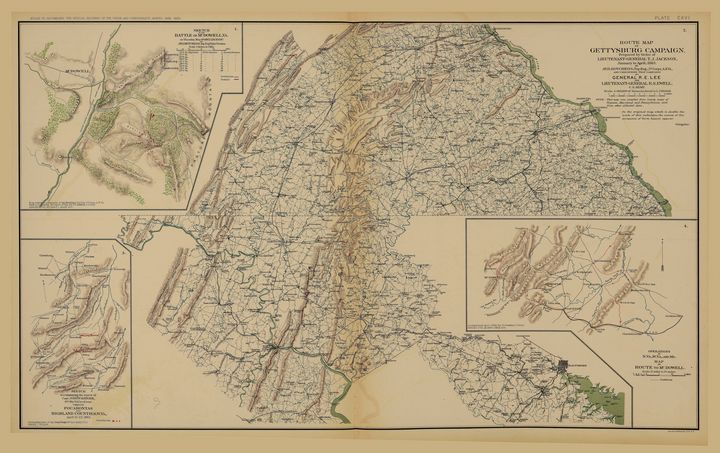 Gettysburg Campaign Map (1863) - Yvonne - Drawings & Illustration ...