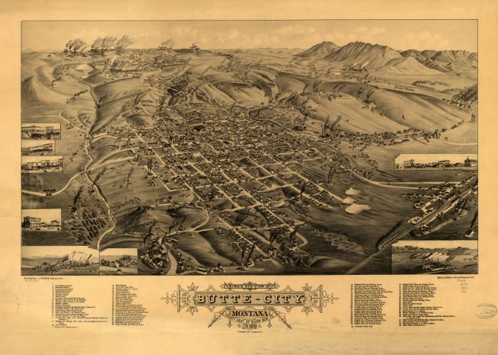 Butte, Montana (1884) - Yvonne - Drawings & Illustration, Places ...