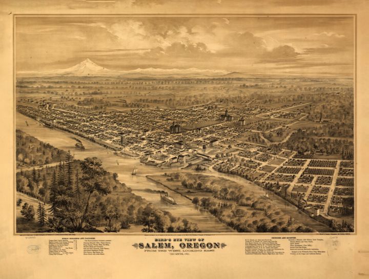 Salem, Oregon (1876) - Yvonne - Drawings & Illustration, Places ...