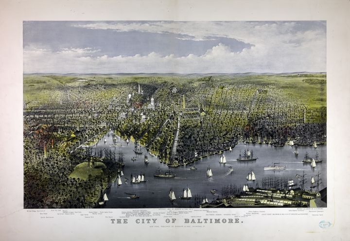 The City of Baltimore (1880) - Yvonne - Drawings & Illustration, Places ...