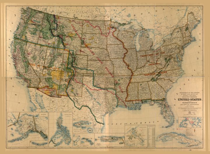 United States Map (1923) - Yvonne - Drawings & Illustration, Places ...