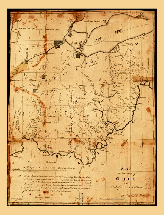 Map of the State of Ohio (1805) - Yvonne - Drawings & Illustration ...