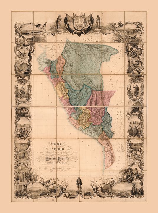 Mapa del Peru (1862) - Yvonne - Drawings & Illustration, Places ...