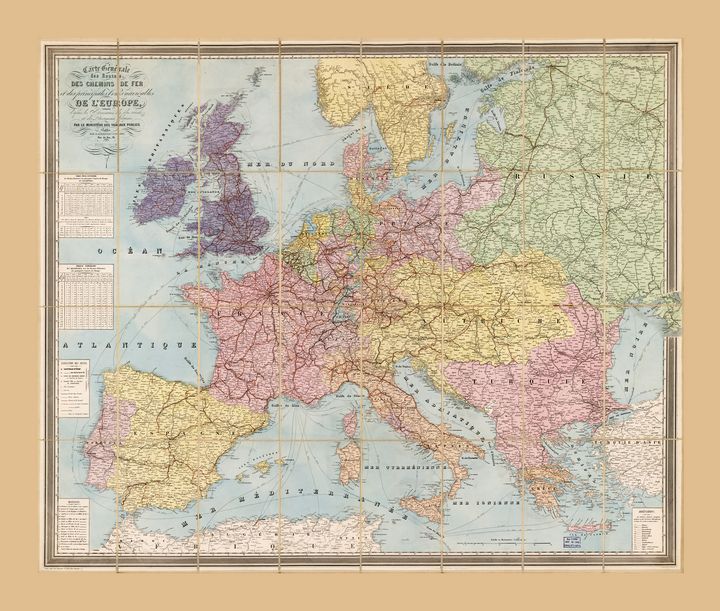 Map of Europe (1864) - Yvonne - Drawings & Illustration, Places ...