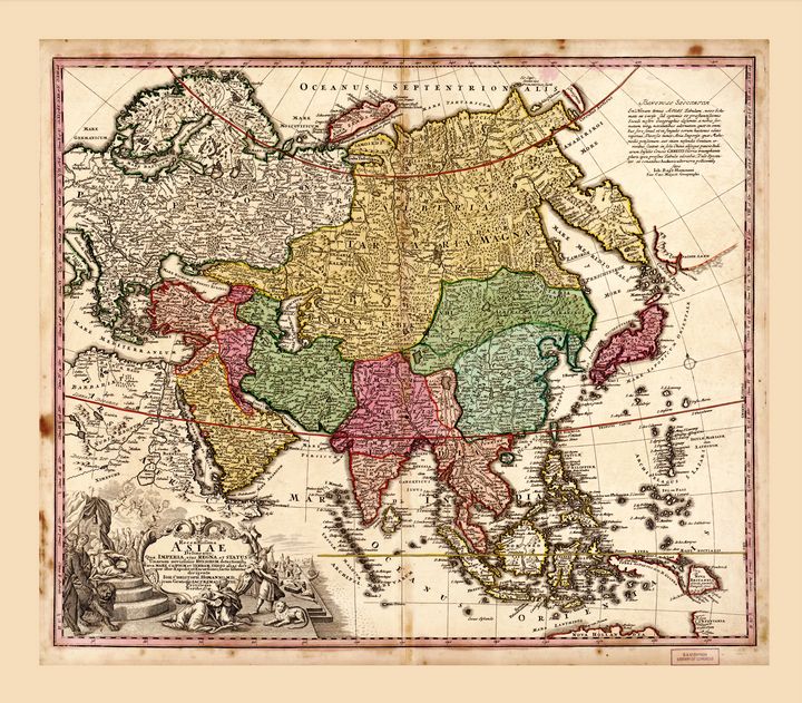 Map of Asia (1743) - Yvonne - Drawings & Illustration, Places & Travel ...