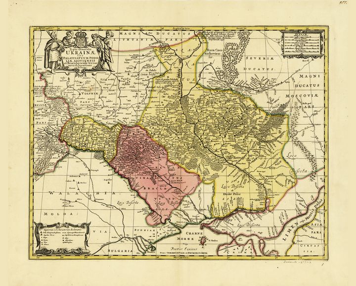 Map of Ukraine (1705) - Yvonne - Drawings & Illustration, Places ...