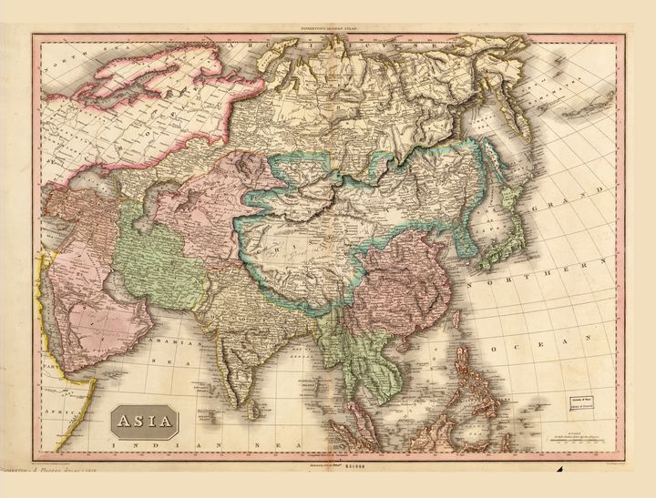 Map of Asia (1818) - Yvonne - Drawings & Illustration, Places & Travel ...