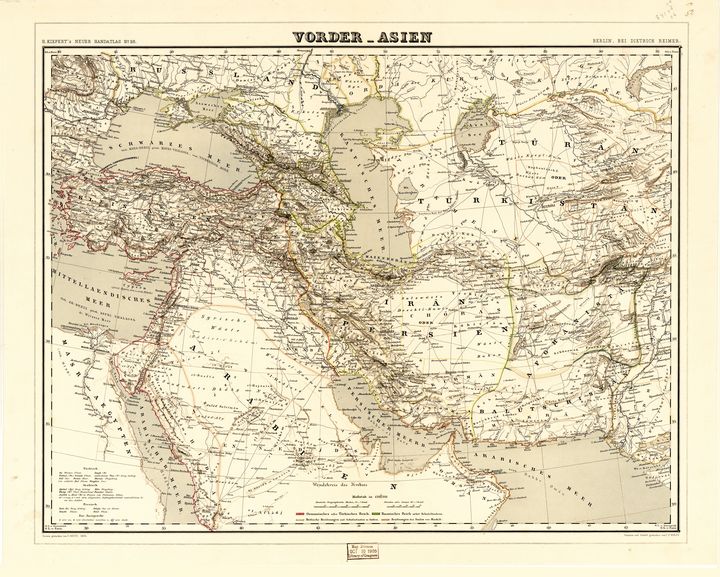 Map of the Middle East (1855) - Yvonne - Drawings & Illustration ...