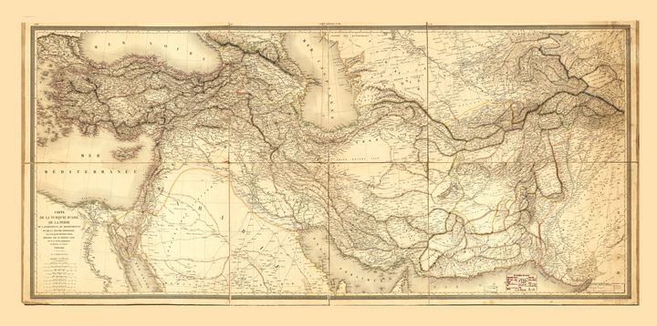 Map of Middle East (1848) - Yvonne - Drawings & Illustration, Places ...