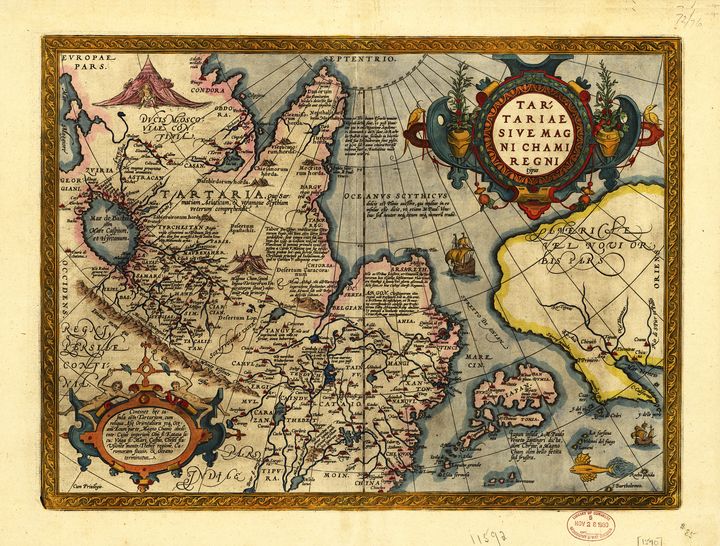 Northern Asia Map by Ortelius (1603) - Yvonne - Drawings & Illustration ...