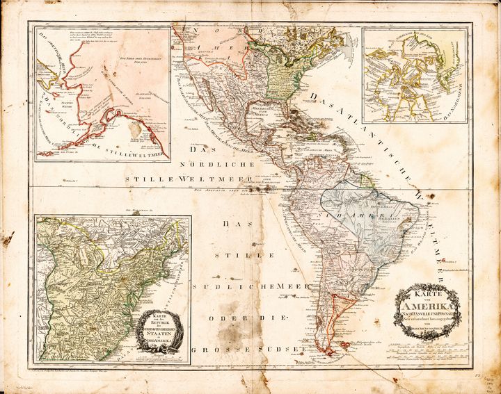 North and South America Map (1795) - Yvonne - Drawings & Illustration ...