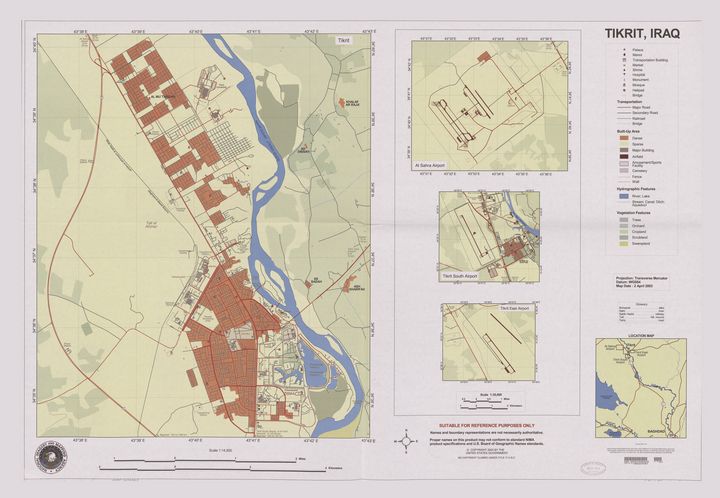Map of Tikrit, Iraq (2003) - Yvonne - Drawings & Illustration, Places ...