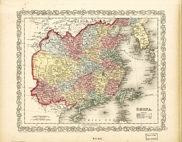 Map of China (1856) - Yvonne - Drawings & Illustration, Places & Travel ...