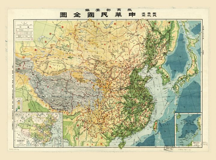 Map of China (1947) - Yvonne - Drawings & Illustration, Places & Travel ...