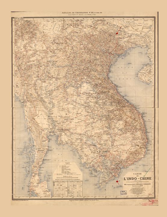 Map of Indochina (1895) - Yvonne - Drawings & Illustration, Places ...