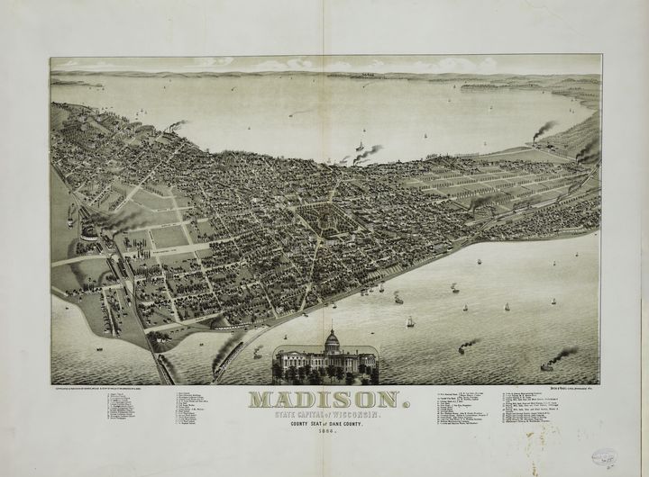 Madison, Capital of Wisconsin (1885) - Yvonne - Drawings & Illustration ...