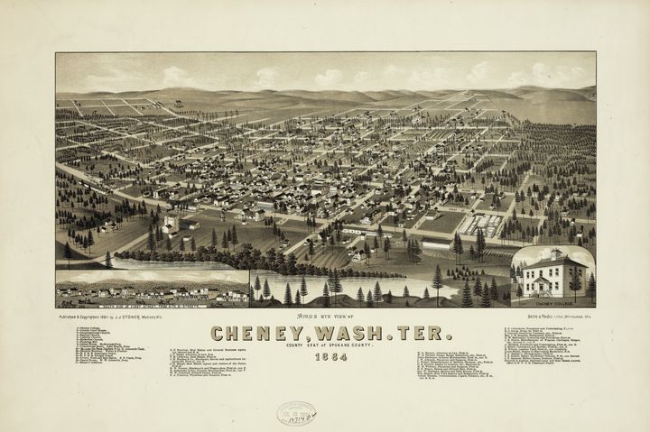 Cheney, Washington (1884) - Yvonne - Drawings & Illustration, Places ...
