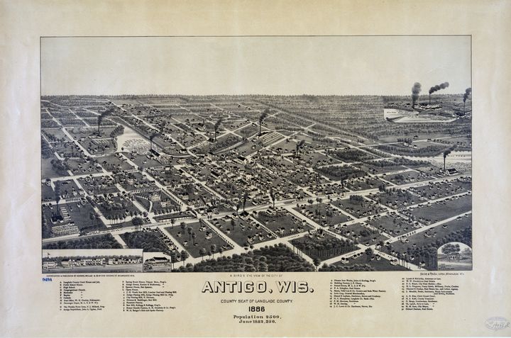 Antigo, Wisconsin (1886) - Yvonne - Drawings & Illustration, Places ...