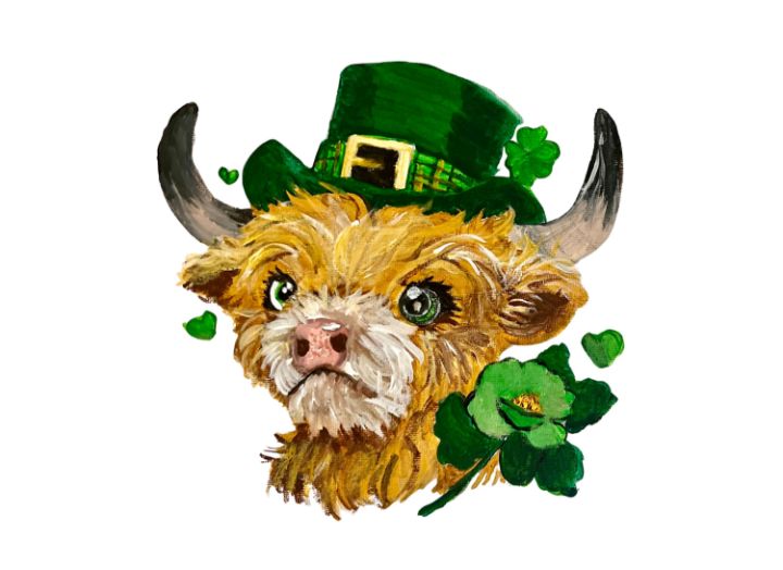 Lucky Highland Moo: Irish Charm - C Sweet Gallery - Paintings & Prints ...