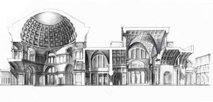 The Theatre of Pompey - TanzaAhmed - Drawings & Illustration, Buildings ...